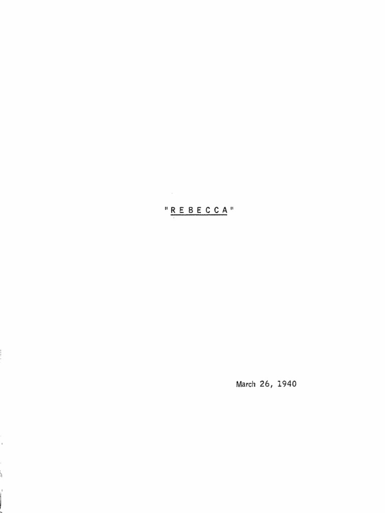 Rebecca Script PDF | PDF