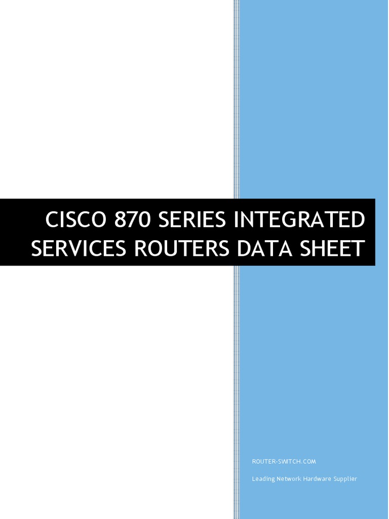 Cisco 870 Series Integrated Services Routers Data Sheet | PDF | Virtual Private Network ...