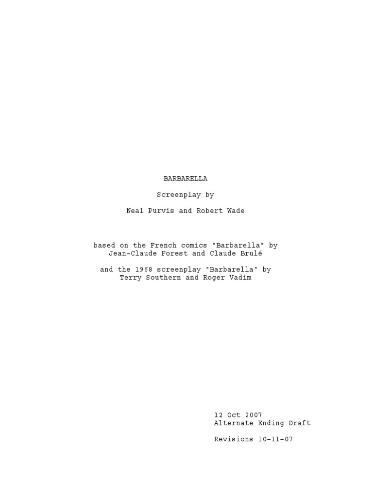 Barbarella Script | Download Free PDF | Nature