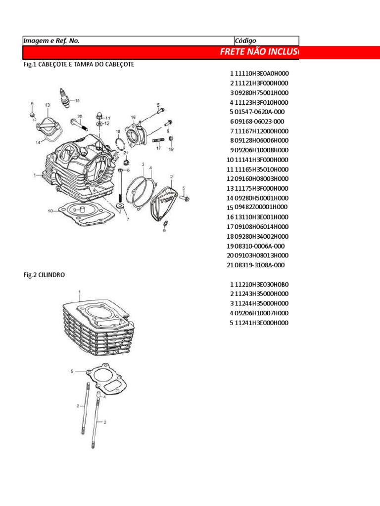JTZ Haojue - Chopper Road 150 | PDF | Engenharia Mecânica | Componentes