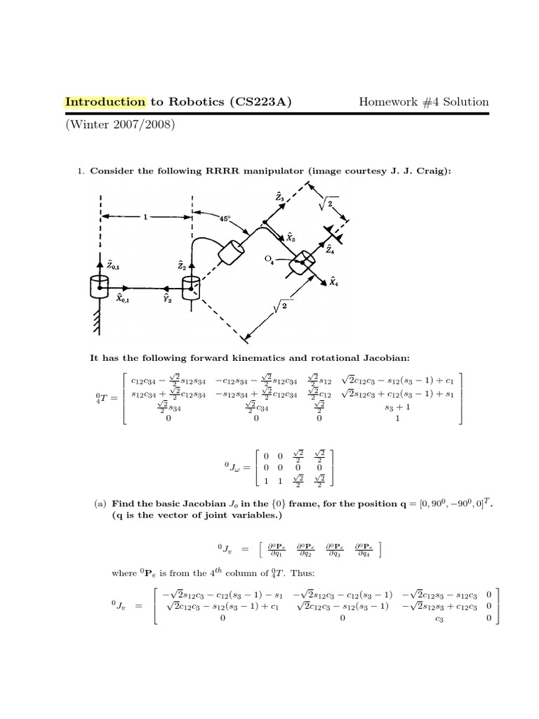 Solution 4 | PDF | Torque | Equations