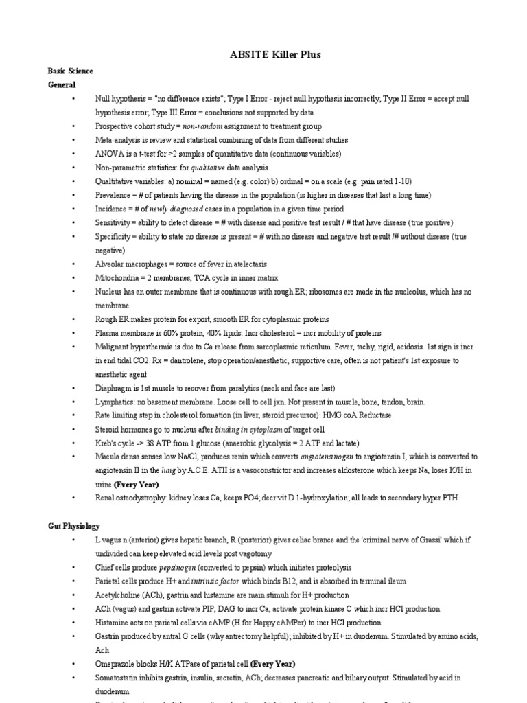 An Insightful Guide to Key Concepts for the ABSITE Exam | PDF ...