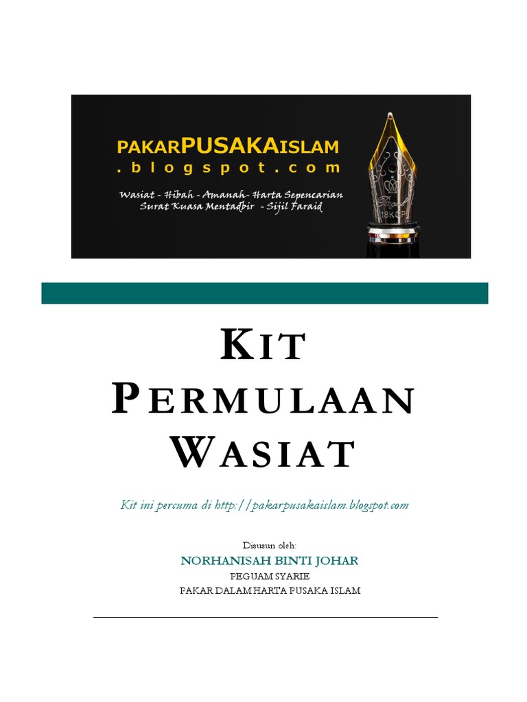 Kit Permulaan Wasiat | PDF | Bisnis