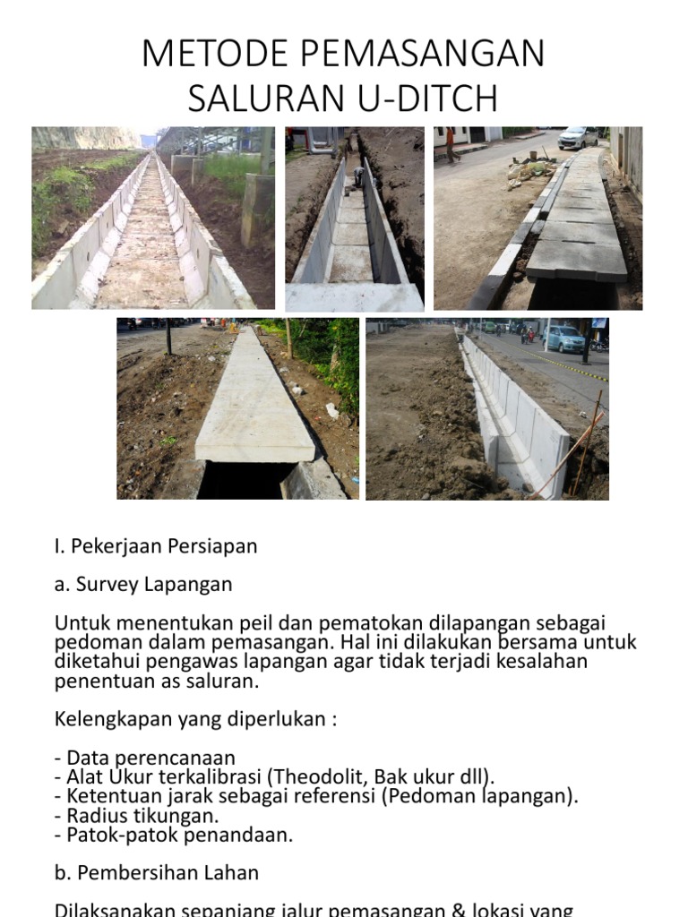 Metode Pemasangan U - Ditch | PDF