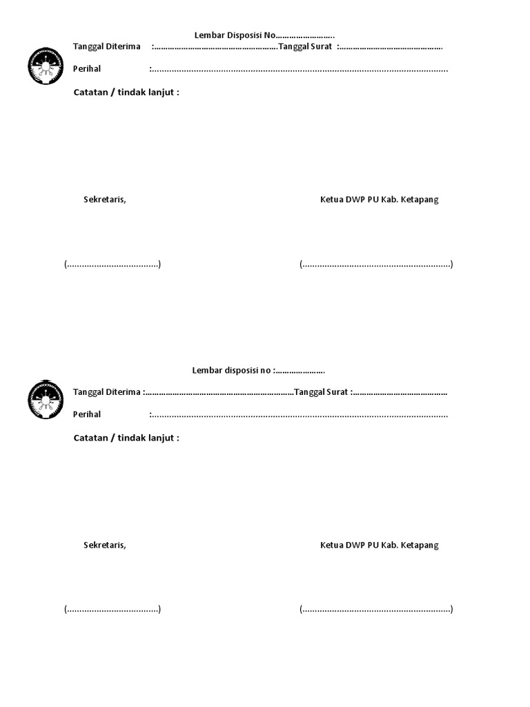 Lembar Disposisi | PDF