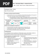 Year 4 Information Report Unit Plan | PDF | Classroom | Educational ...