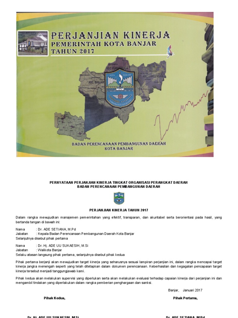 Perjanjian Kinerja Bappeda 2017 | PDF
