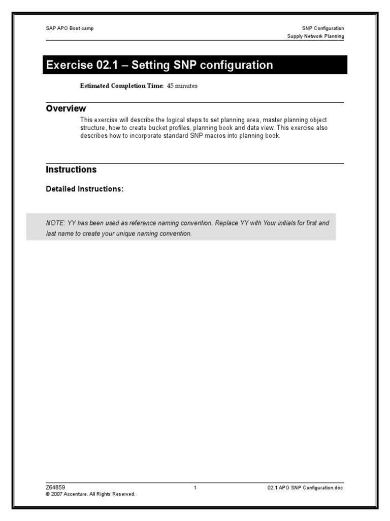 SNP Configuration in SAP APO Boot Camp | PDF | System Software ...