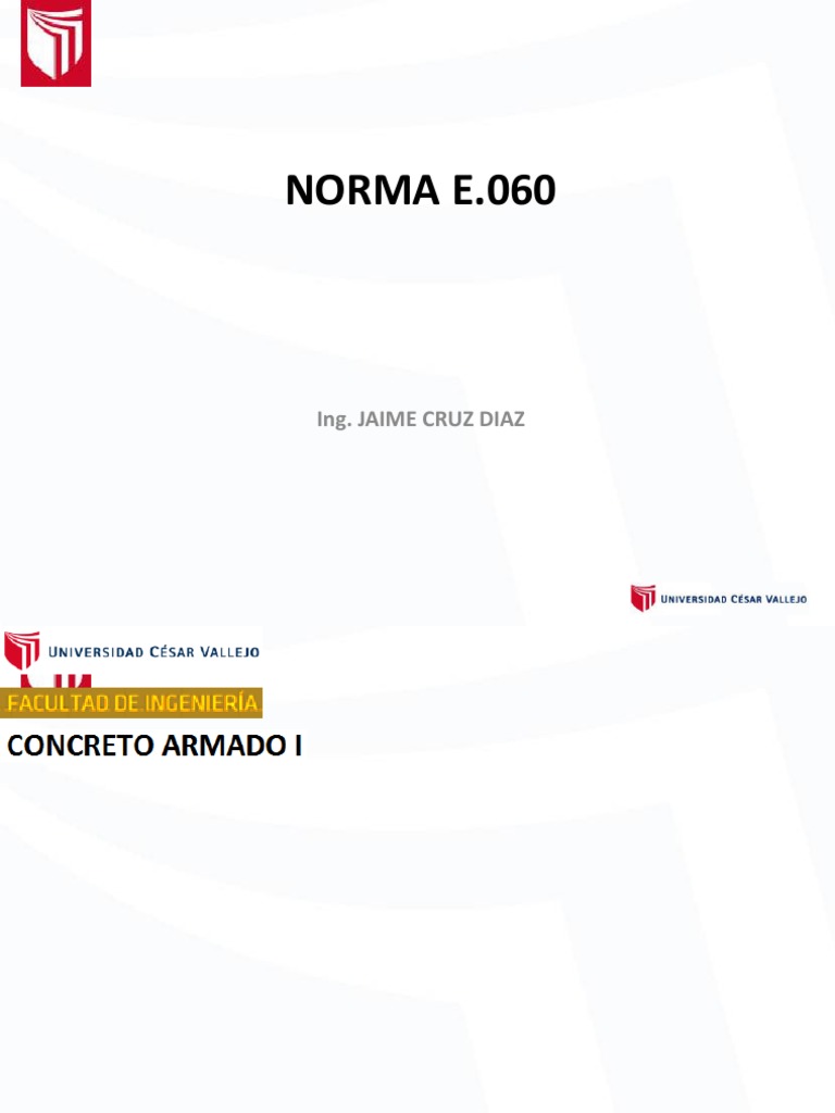 1a1 Norma E060 Ucv de Ca1 Plantilla | PDF | Doblar | Hormigón