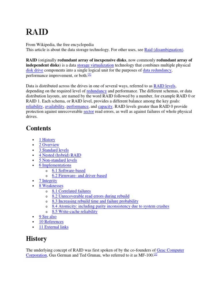 Raid | PDF | Information Storage | Data