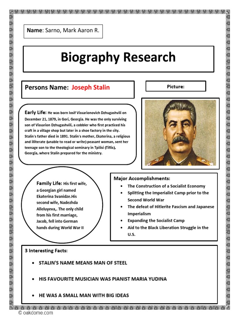 Biography Research | PDF