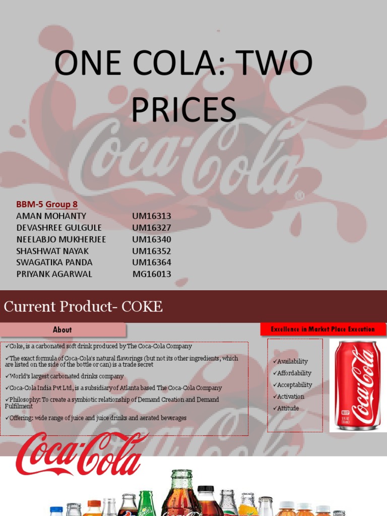 CoCa Cola: Dual Pricing | PDF | Coca Cola | The Coca Cola Company