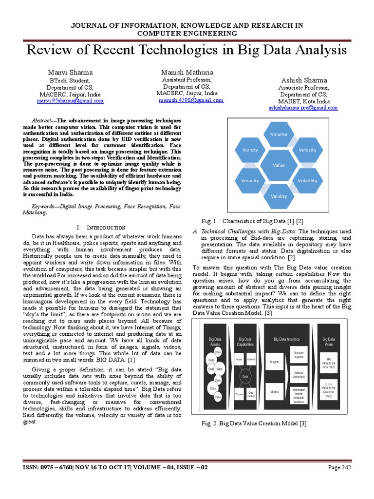Review of Recent Technologies in Big Data Analysis | PDF | Big Data | Apache Hadoop