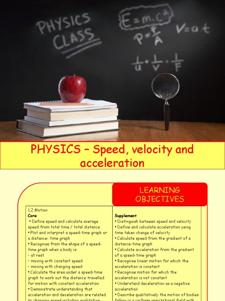 Understanding Speed, Velocity, and Acceleration | PDF | Acceleration ...
