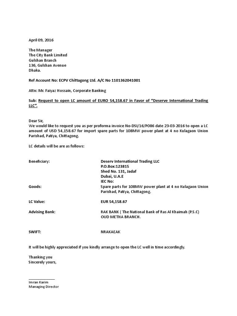 LC Application | PDF