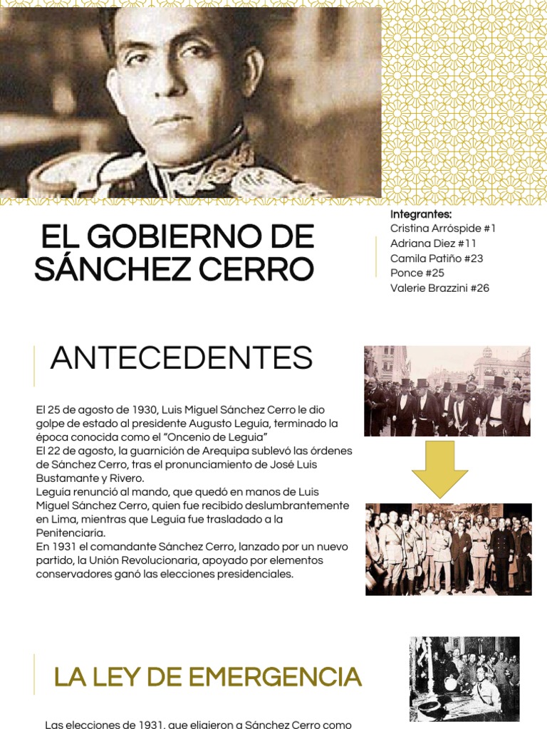 Gobierno de Luis Sánchez Cerro (1930-1933) | PDF | Perú | Política ...