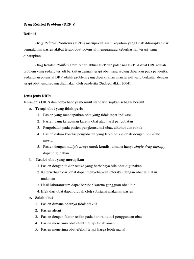 Drug Related Problem | PDF