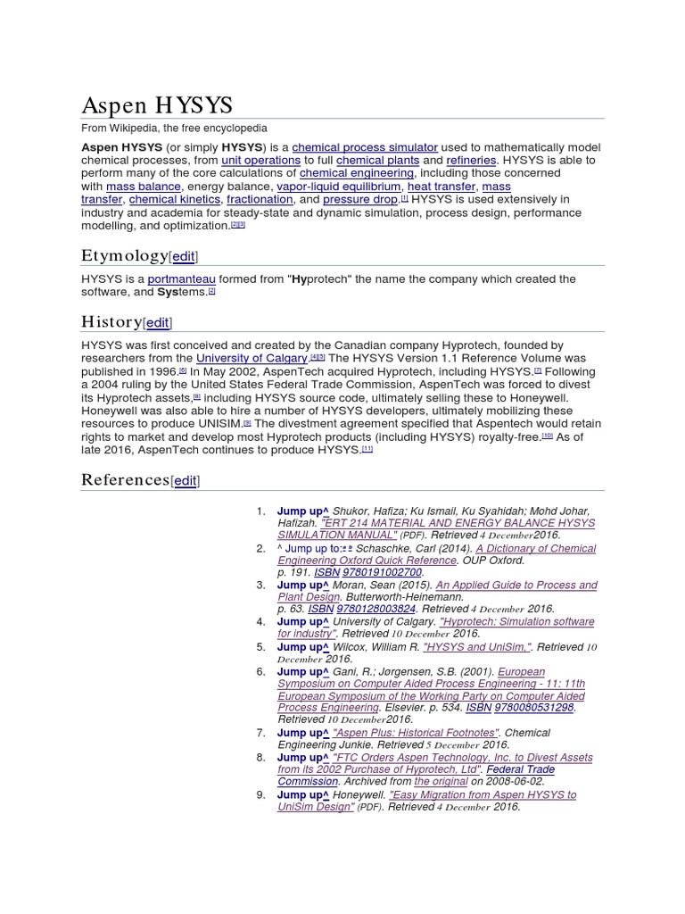 Aspen Hysys | PDF | Computing | Computing And Information Technology