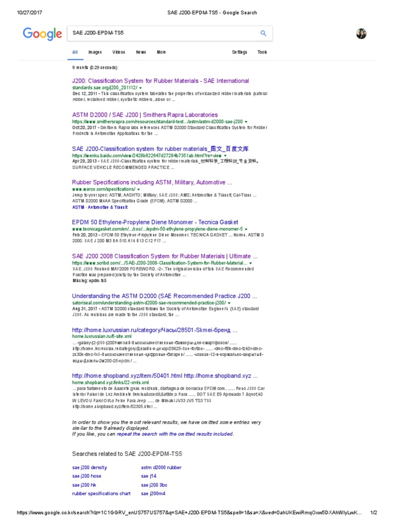 Sae J200-Epdm-Ts5 - Google Search | PDF | Natural Rubber | Organic Polymers