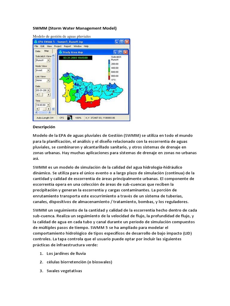 SWMM y Epanet | PDF | Biblioteca (informática) | Agua subterránea