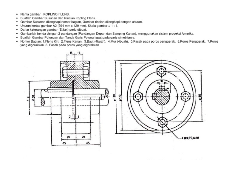 Susunan Kopling Flens + Petunjuk | PDF
