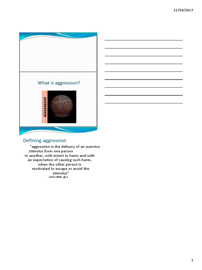 Understanding Aggression: Key Concepts | PDF | Social Science