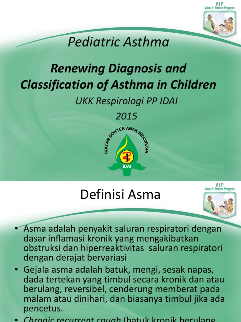 Renewing Diagnosis and Classification of Asthma in Children | PDF