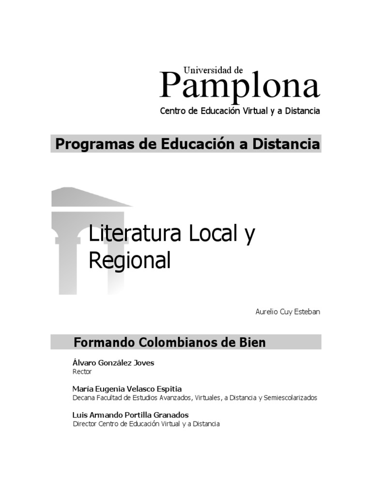 Literatura Local y Regional | PDF | Metro (poesía) | Poesía
