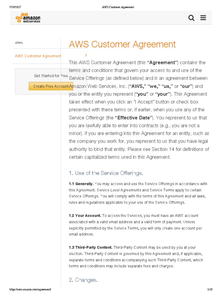 AWS Customer Agreement | PDF | Arbitration | License