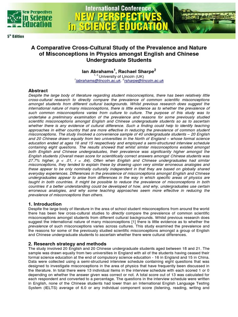 A Comparative Cross-Cultural Study of The Prevalence and Nature of ...