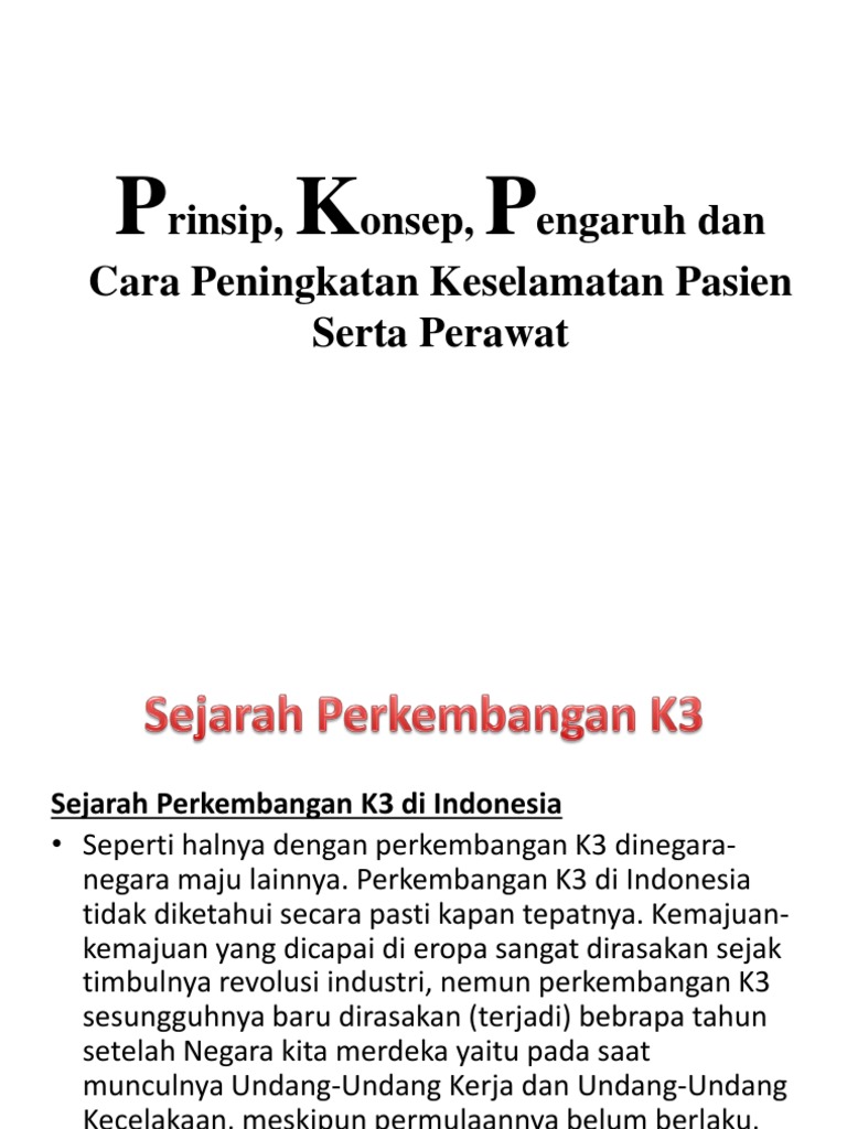 Prinsip Dan Konsep k3 | PDF