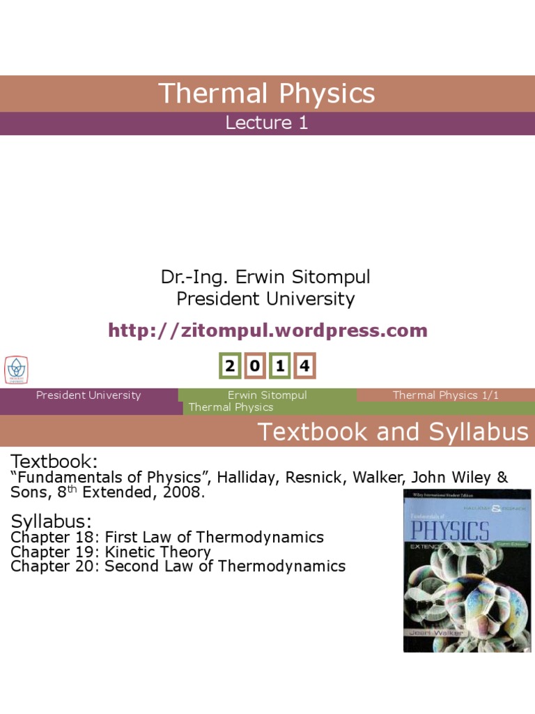 The First Law of Thermodynamics - 1 | PDF | Thermal Expansion | Temperature