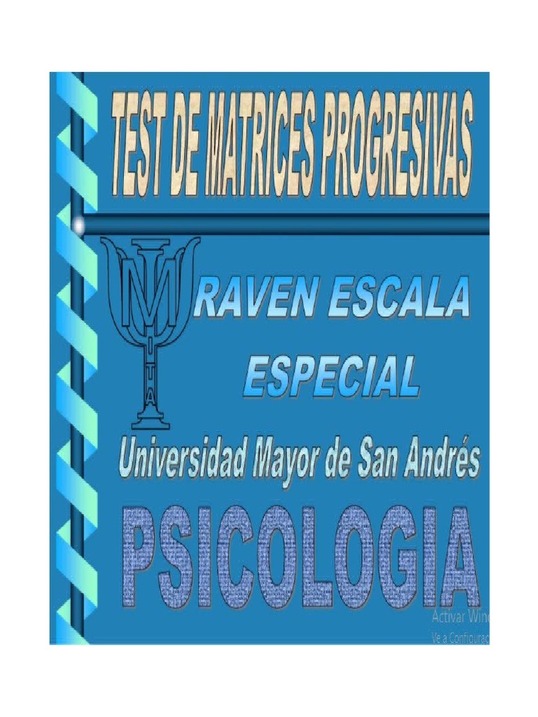 Test de Matrices Progresivas de Raven Escala Coloreada para Niños | PDF