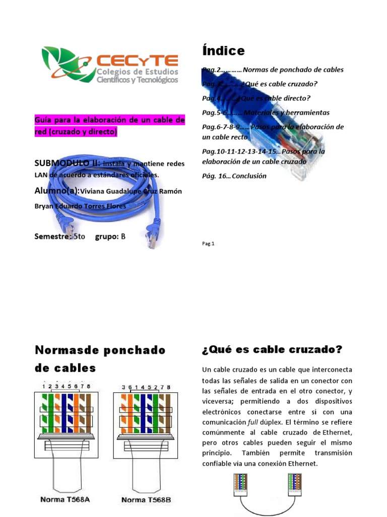 Guía de Cableado (Recto y Cruzado | PDF | Infraestructura de ...