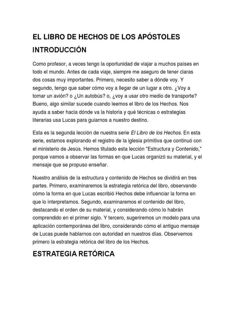 El Libro de Hechos de Los Apóstoles | Descargar gratis PDF | Evangelio De Lucas | Pablo el apóstol