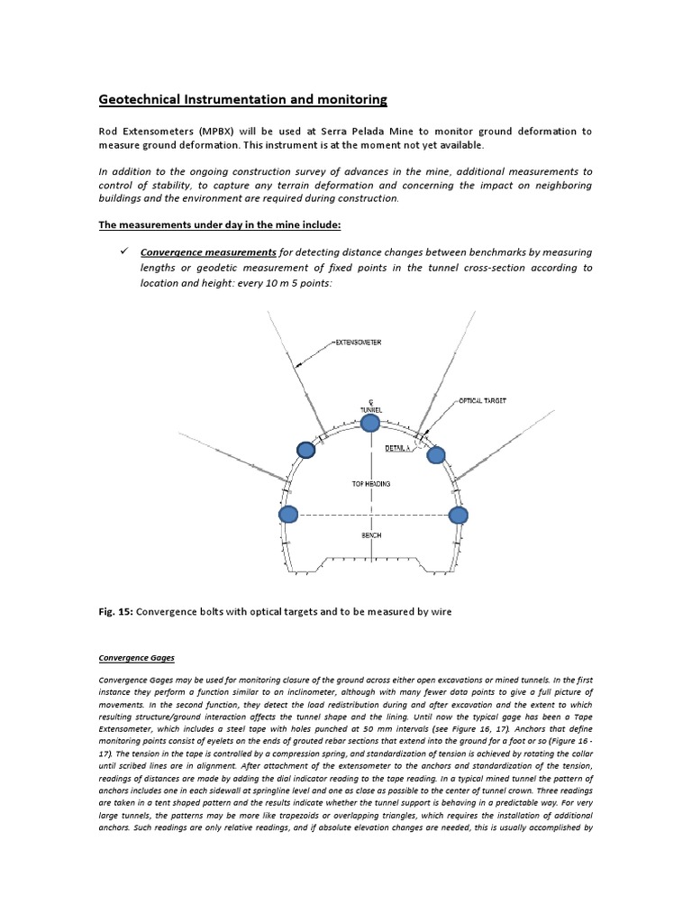 Geotechnical Instrumentation and Monitoring | PDF | Tunnel ...