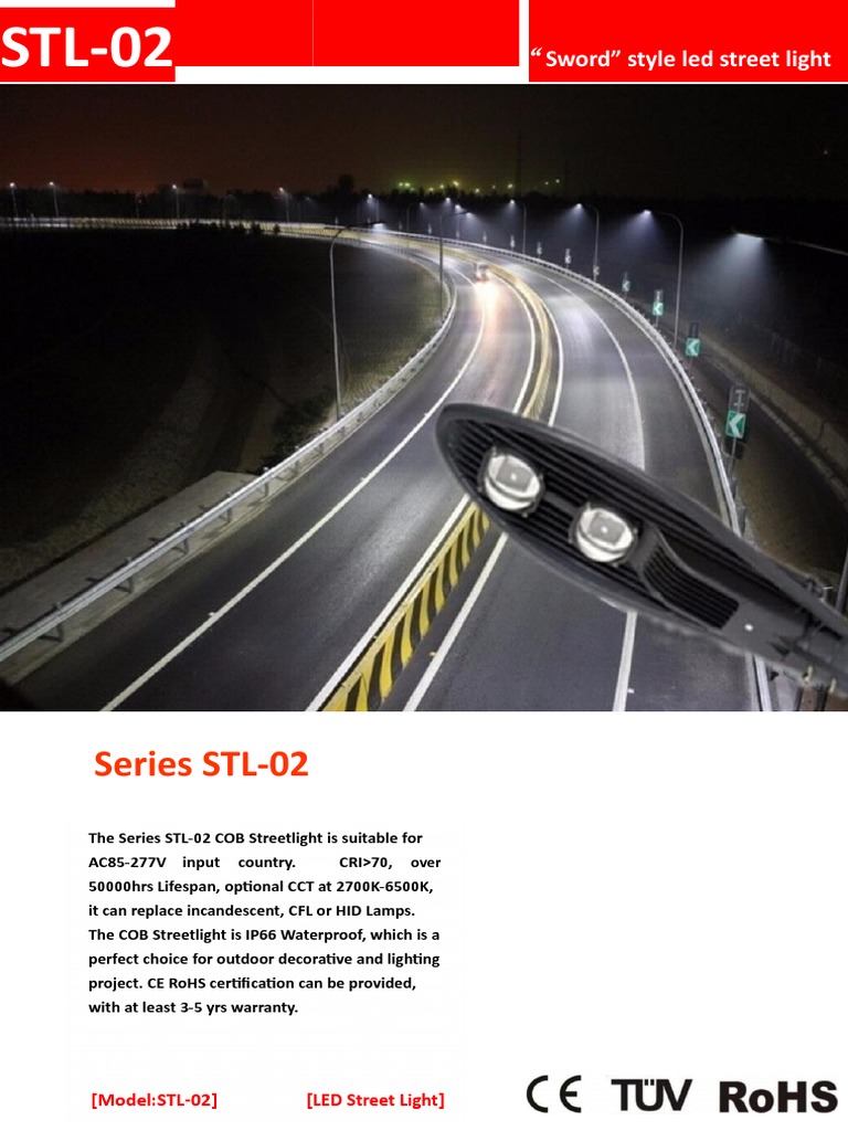 DATA SHEET de Led Street Light | PDF | Street Light | Light Emitting Diode