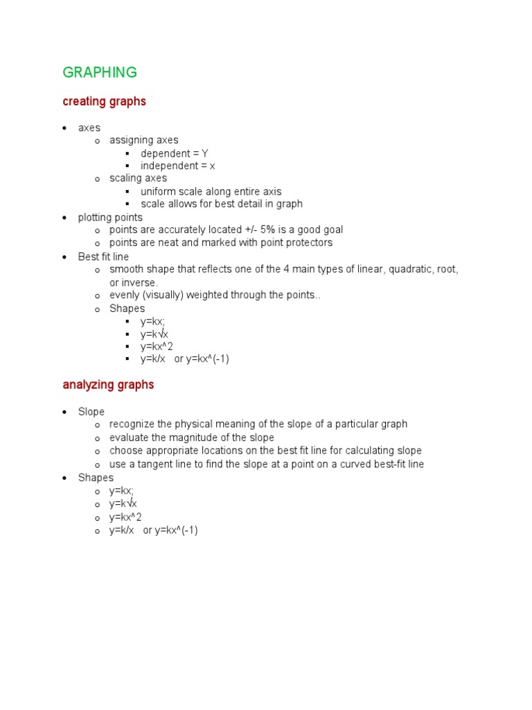 Graphing Outline | PDF