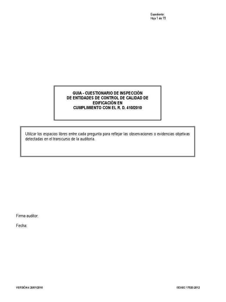 Guía de Inspección ISO 17020:2012 | PDF | Calibración | Software
