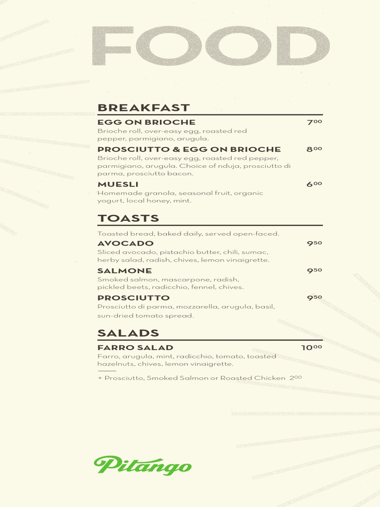 PItango AdMo Full Menu | PDF