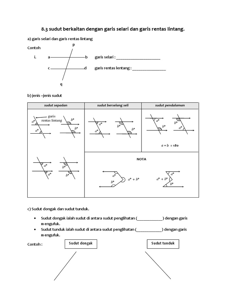 Nota Math Bab 8 | PDF
