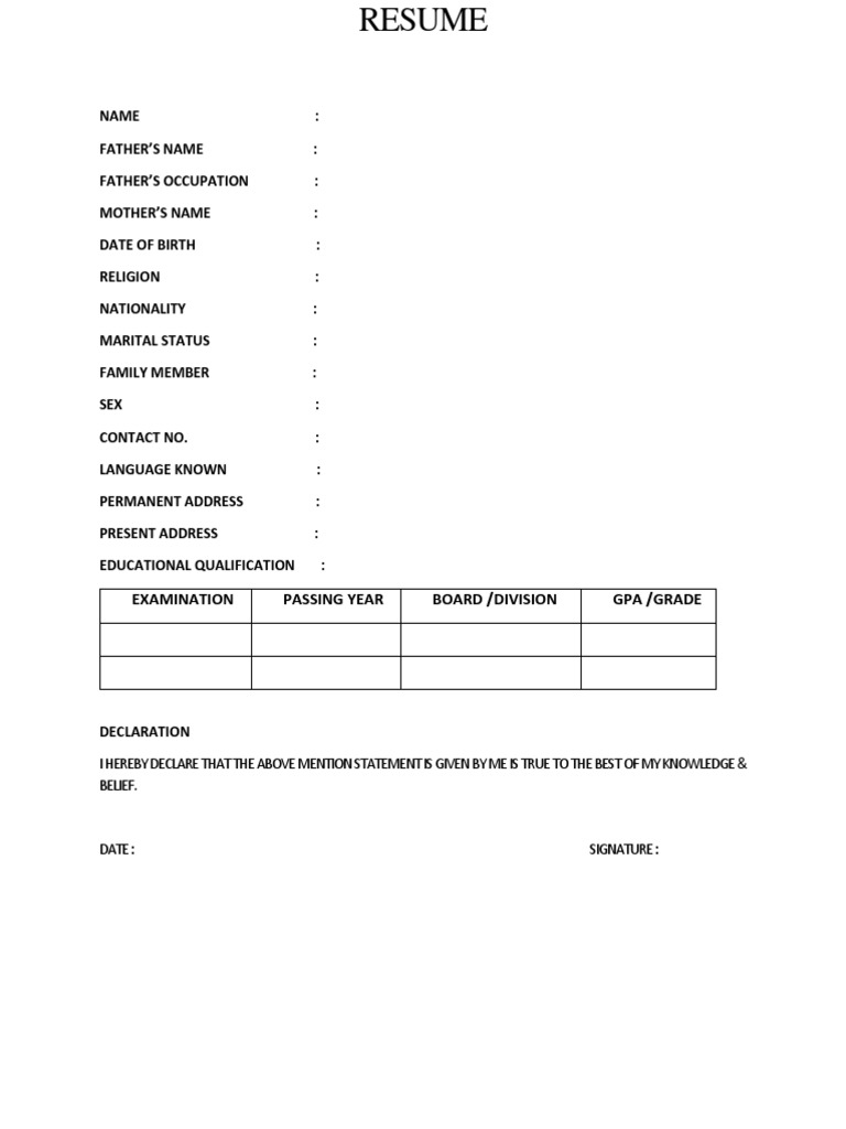 Examination Passing Year Board /division Gpa /grade | PDF