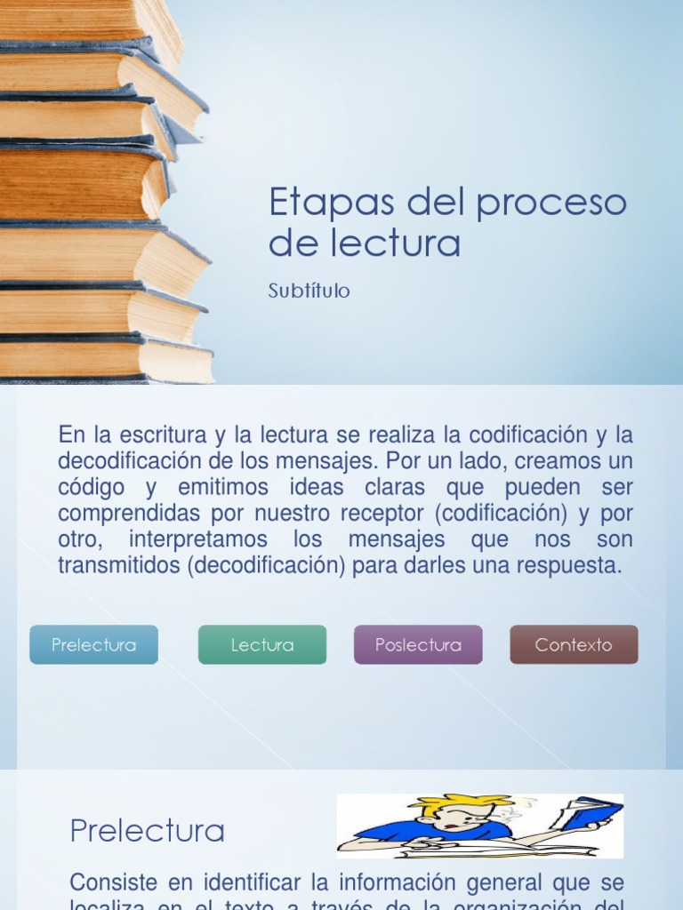 Etapas del Proceso de Lectura | PDF | Lectura (proceso) | Información
