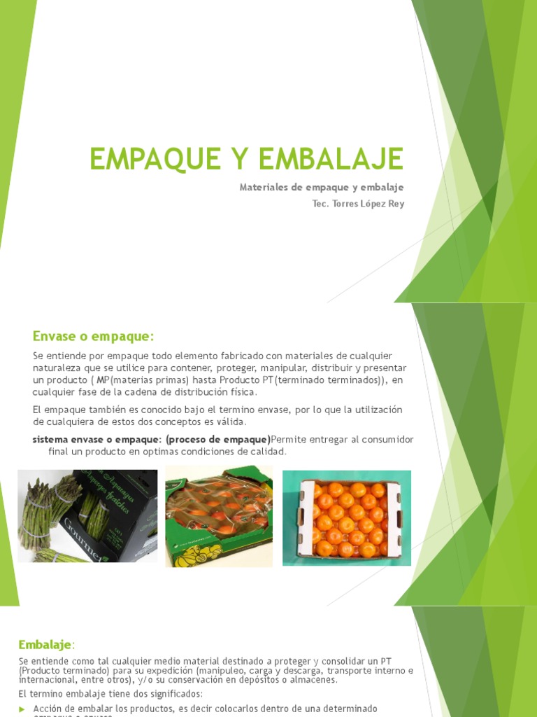 Materiales De Empaque Y Embalaje Pdf El Plastico Aluminio