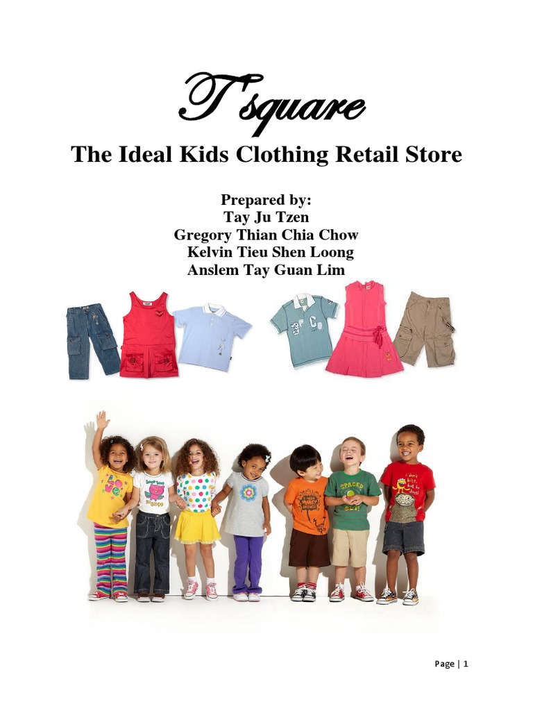 Kids Clothing Store Business Plan | Download Free PDF | Retail | Risk