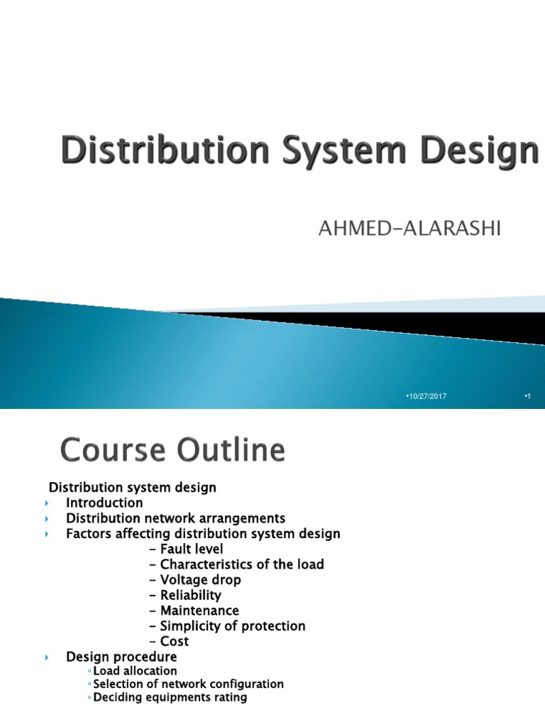 3 Distribution System Design | PDF | Electric Power Distribution ...