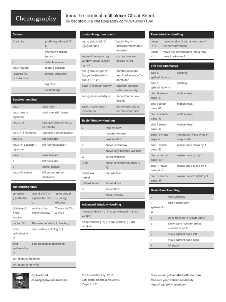 Bechtold Tmux The Terminal Multiplexer - BW | PDF | Software | System Software