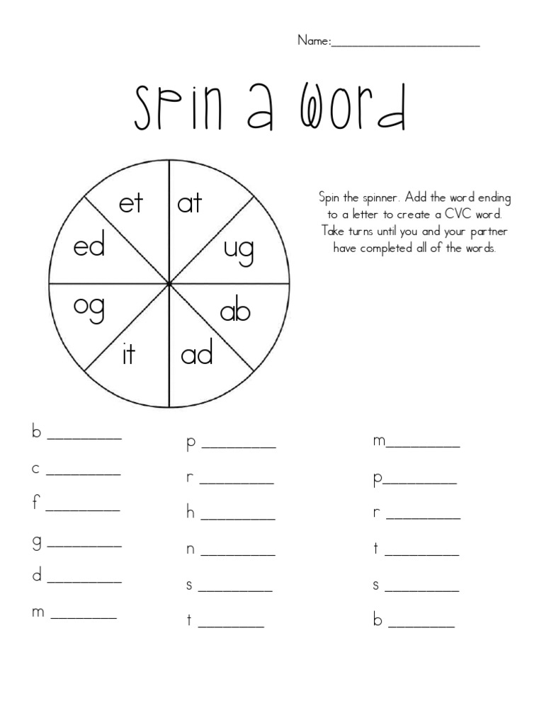 Spin A Word | PDF