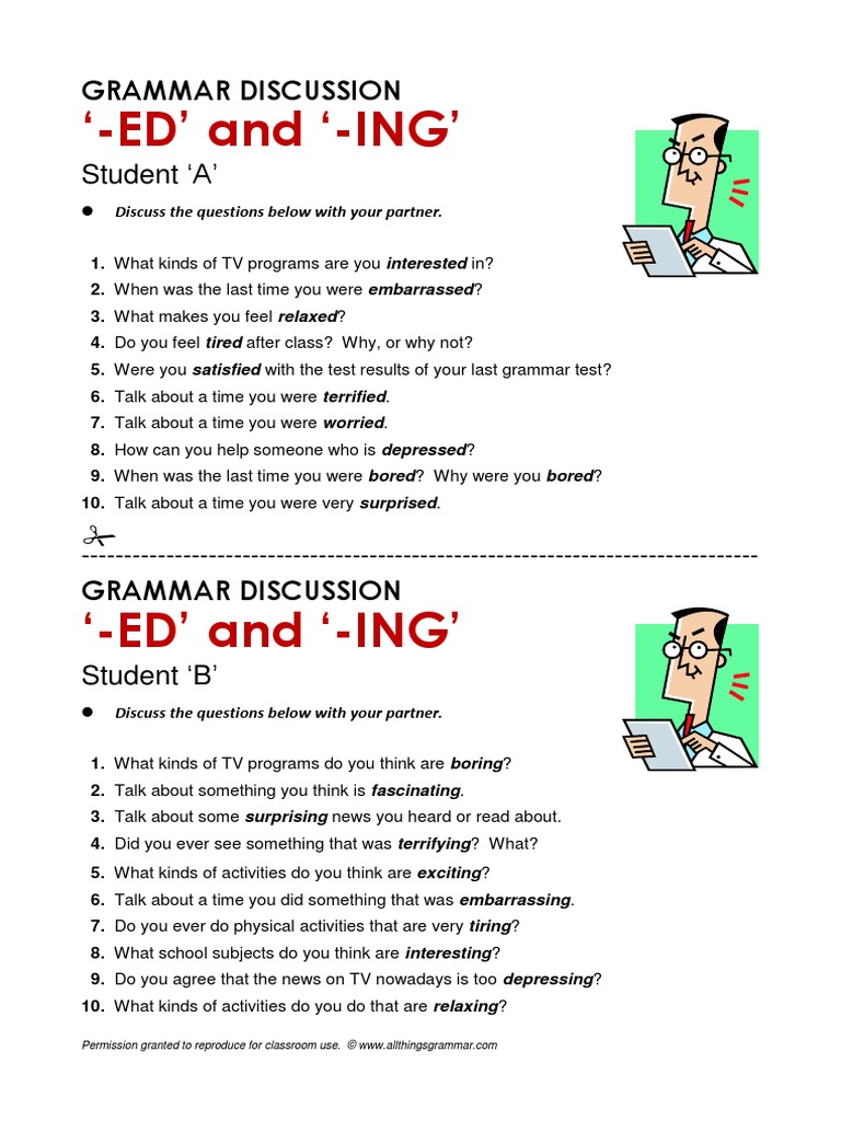 Adjectives With Ed and Ing 1 | PDF