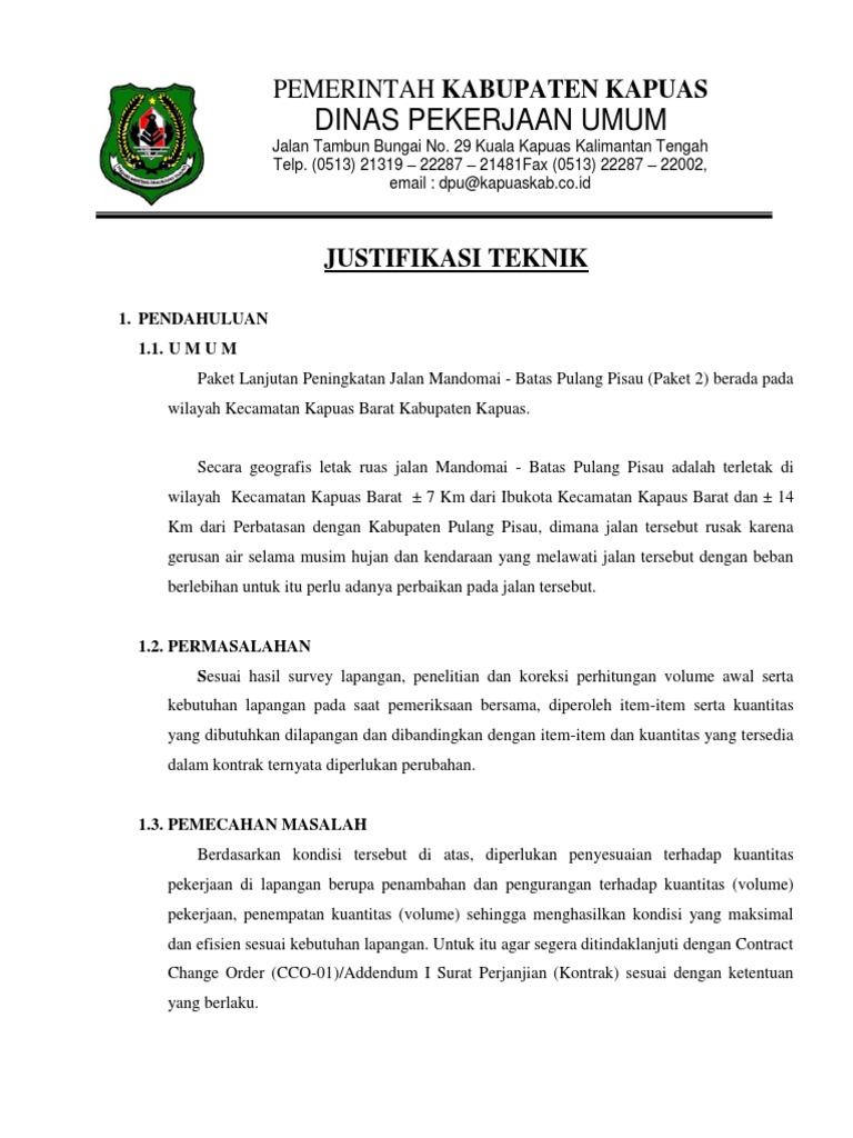 Justifikasi Teknis | PDF